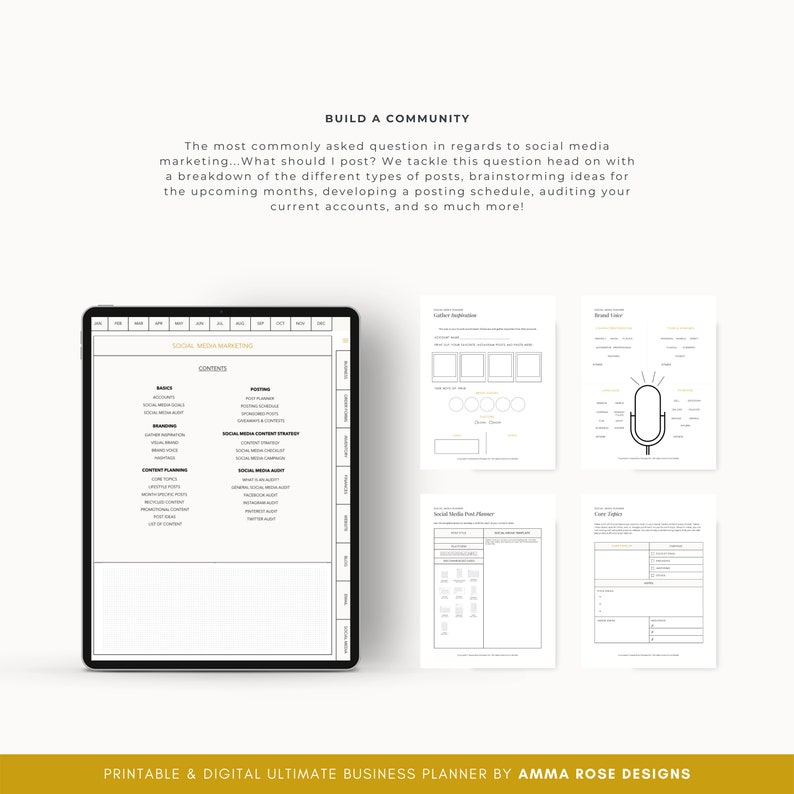 Printable & Digital Business Planner Bundle Business Plan - Etsy
