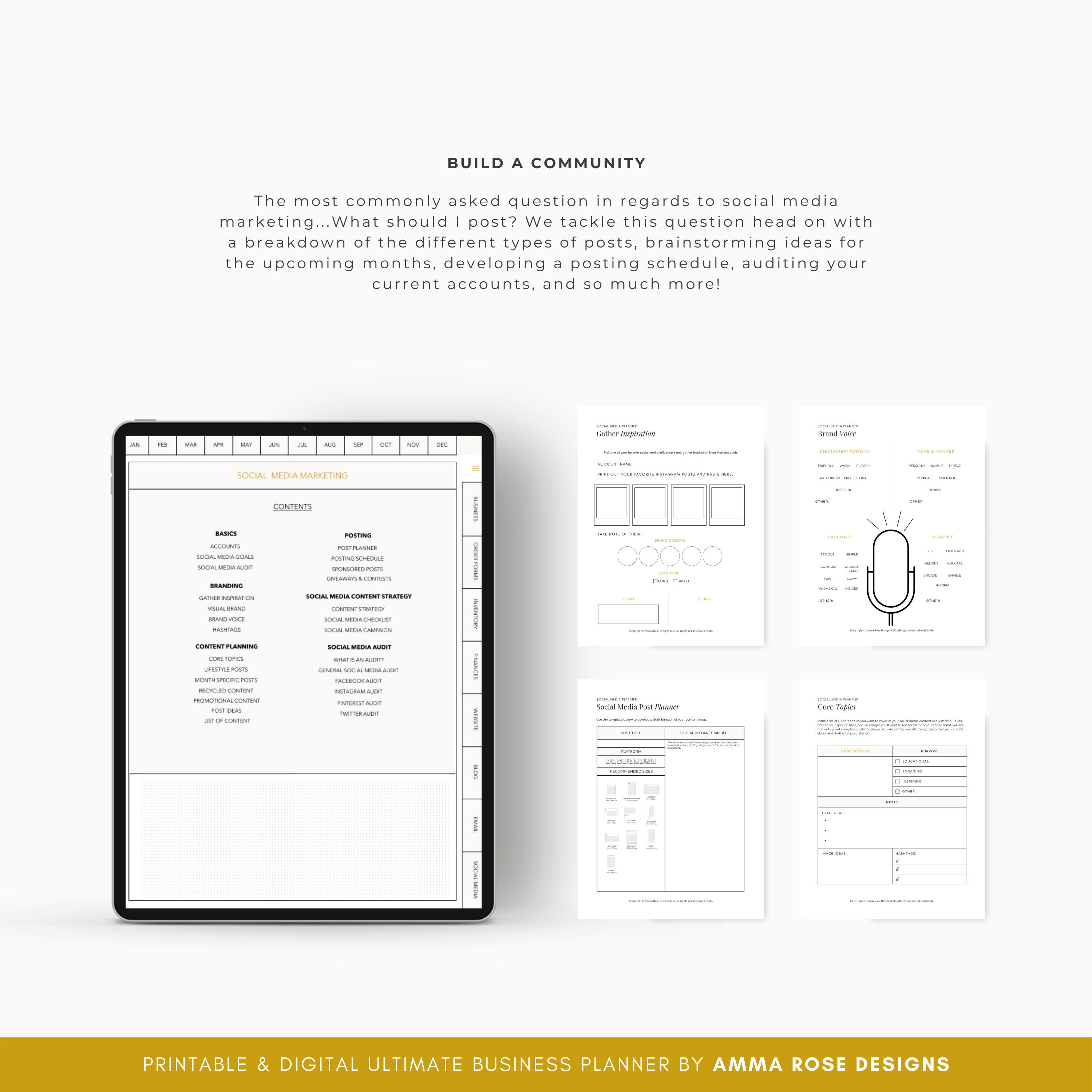 Printable & Digital Business Planner Bundle Business Plan | Etsy