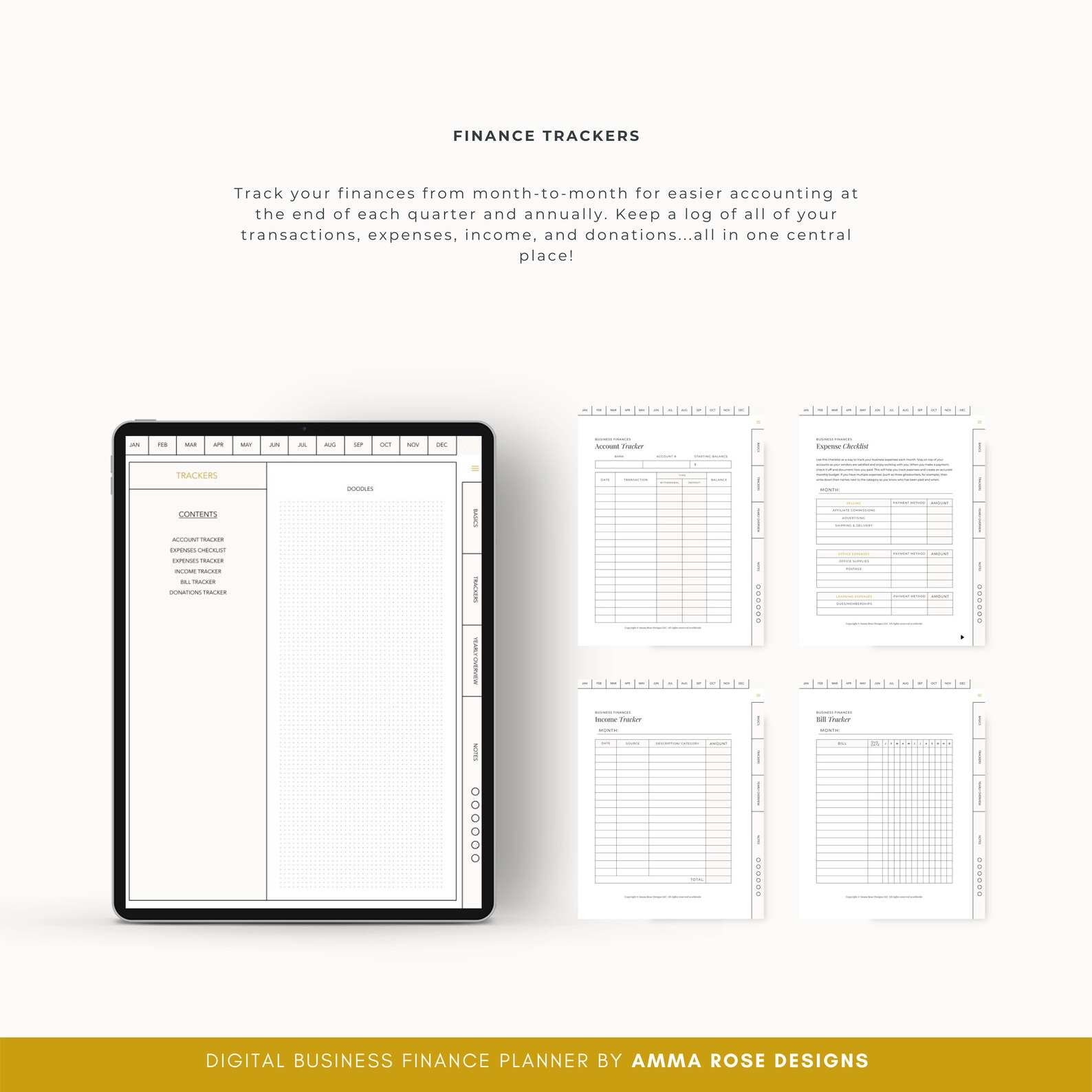 Digital Finance Planner Digital Budget Digital Finances | Etsy