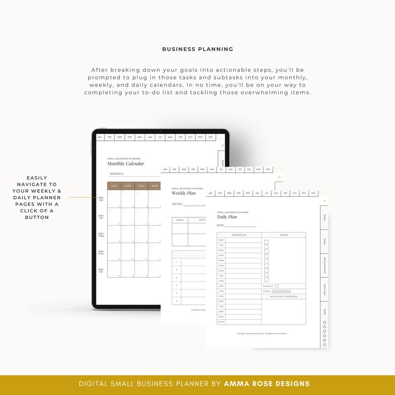 Digital Business Planner Small Business Plan Business - Etsy