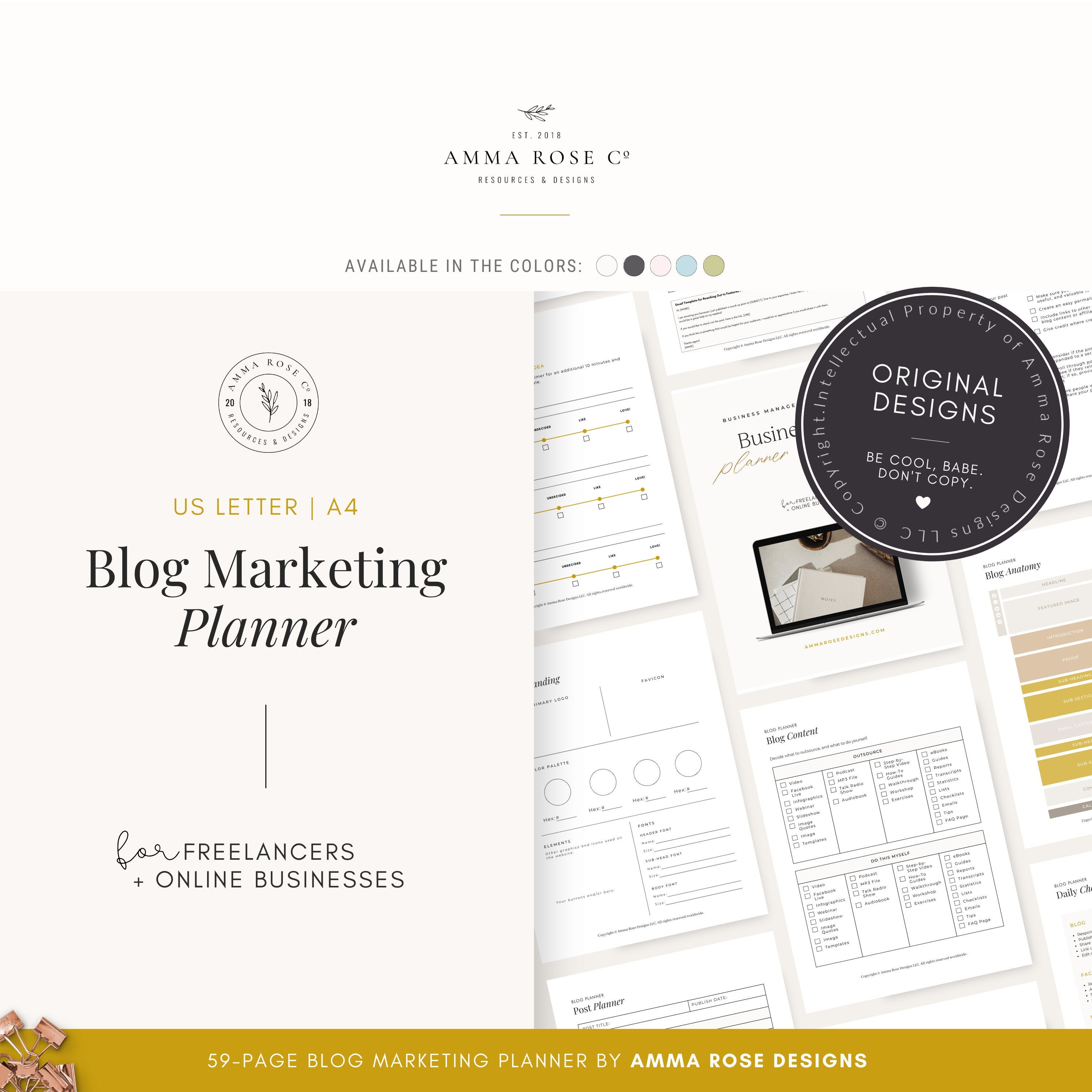 Printable Blog Workbook Blog Planner Blog Post Planner - Etsy UK