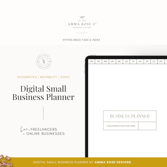 Digital Business Planner Small Business Plan Business - Etsy