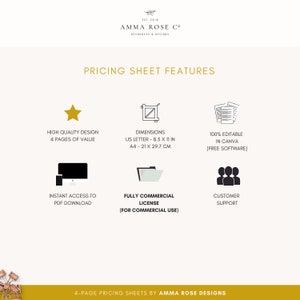 Pricing Template | Pricing Sheet | Pricing Guide | Pricing List | Price ...