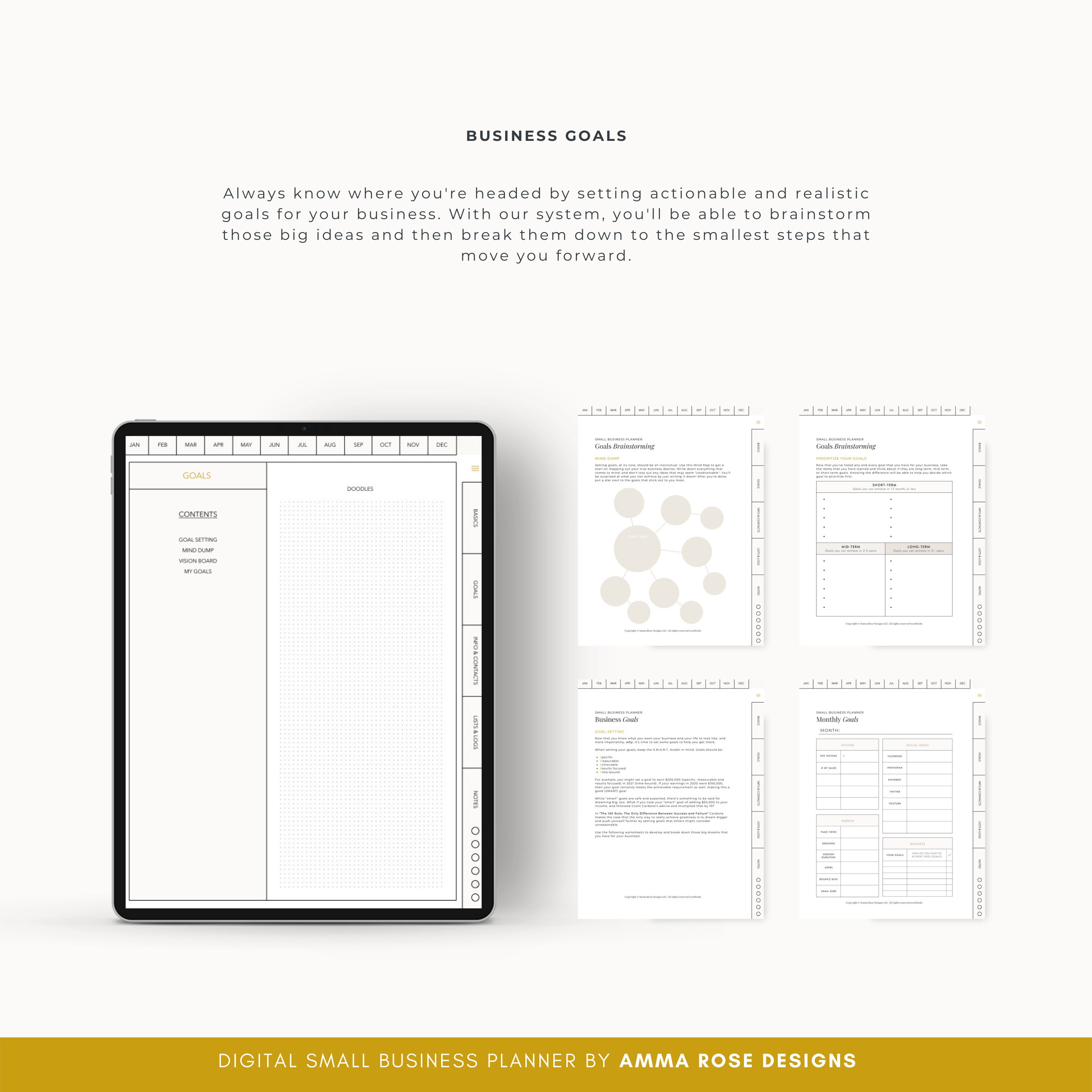 Digital Business Planner | Small Business Plan | Business Notebook ...