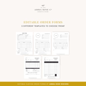 Editable Order Forms | Order Fill Our Form | Order Form Template ...