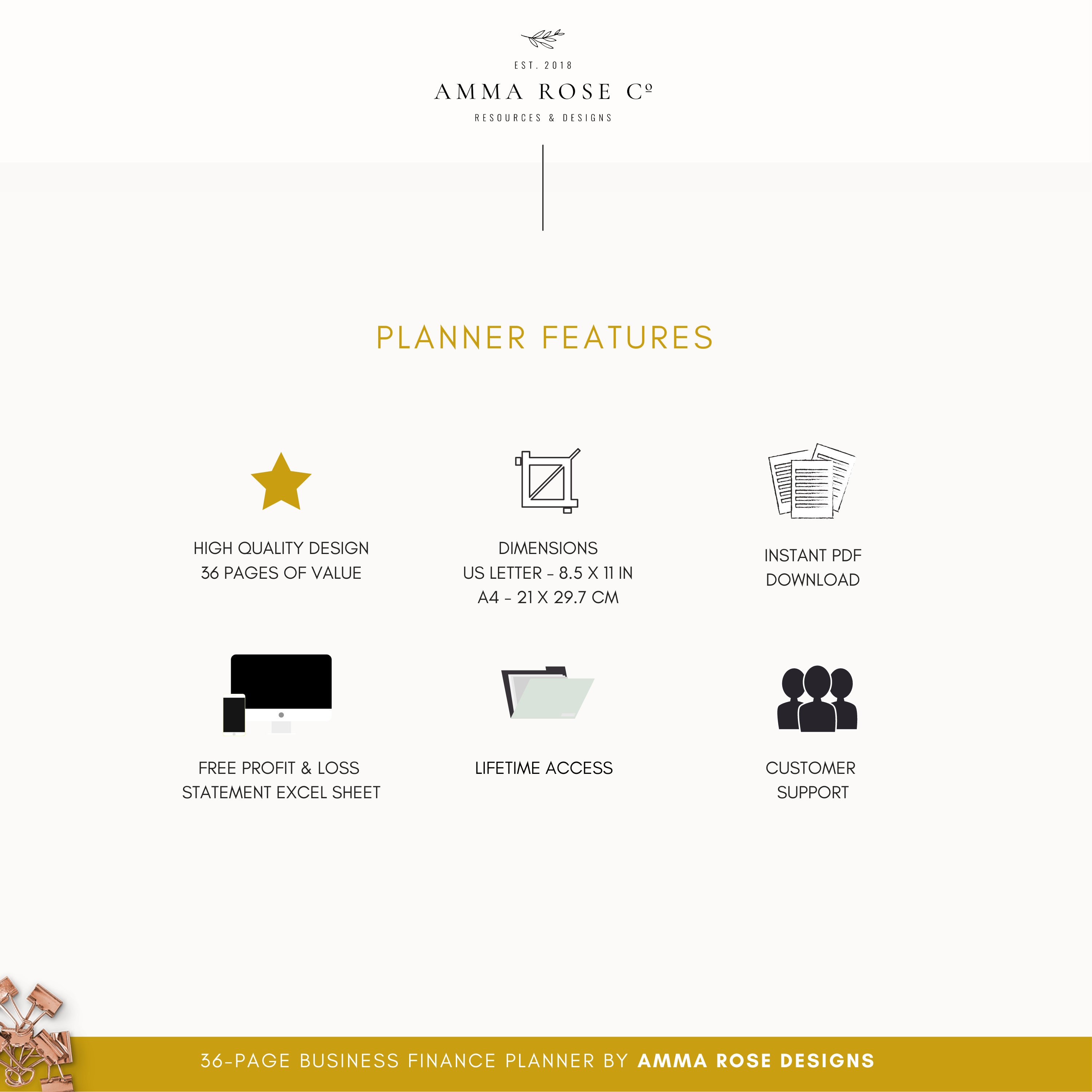 Business Financial Planner | Small Business Finance Template | All-in ...