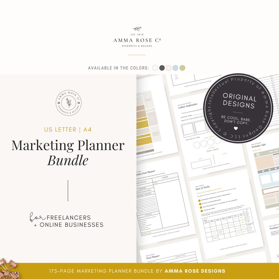 Marketing Planners | Bundle of Marketing Planners | Business Marketing ...
