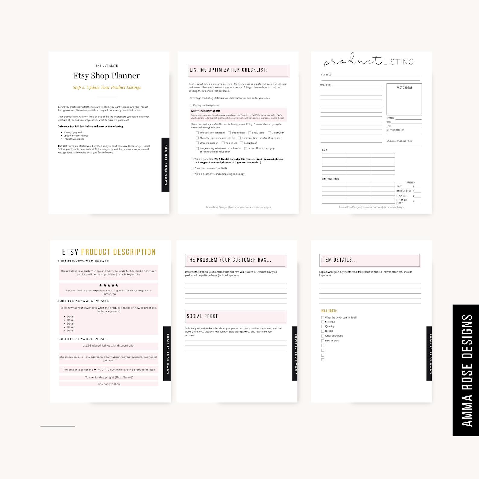 Online Shop Planner Etsy Business Online Seller Planner - Etsy