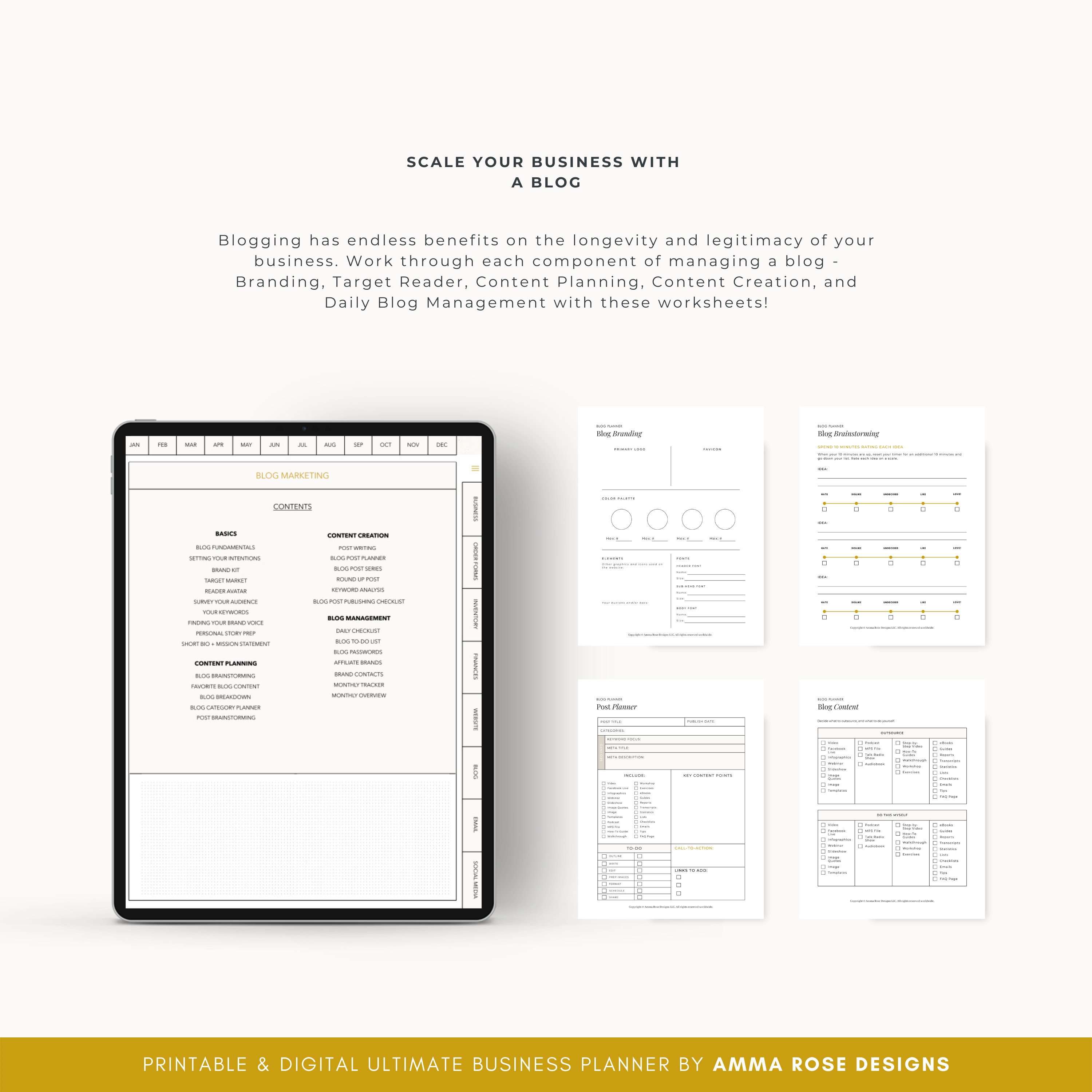 Printable & Digital Business Planner Bundle Business Plan | Etsy Canada