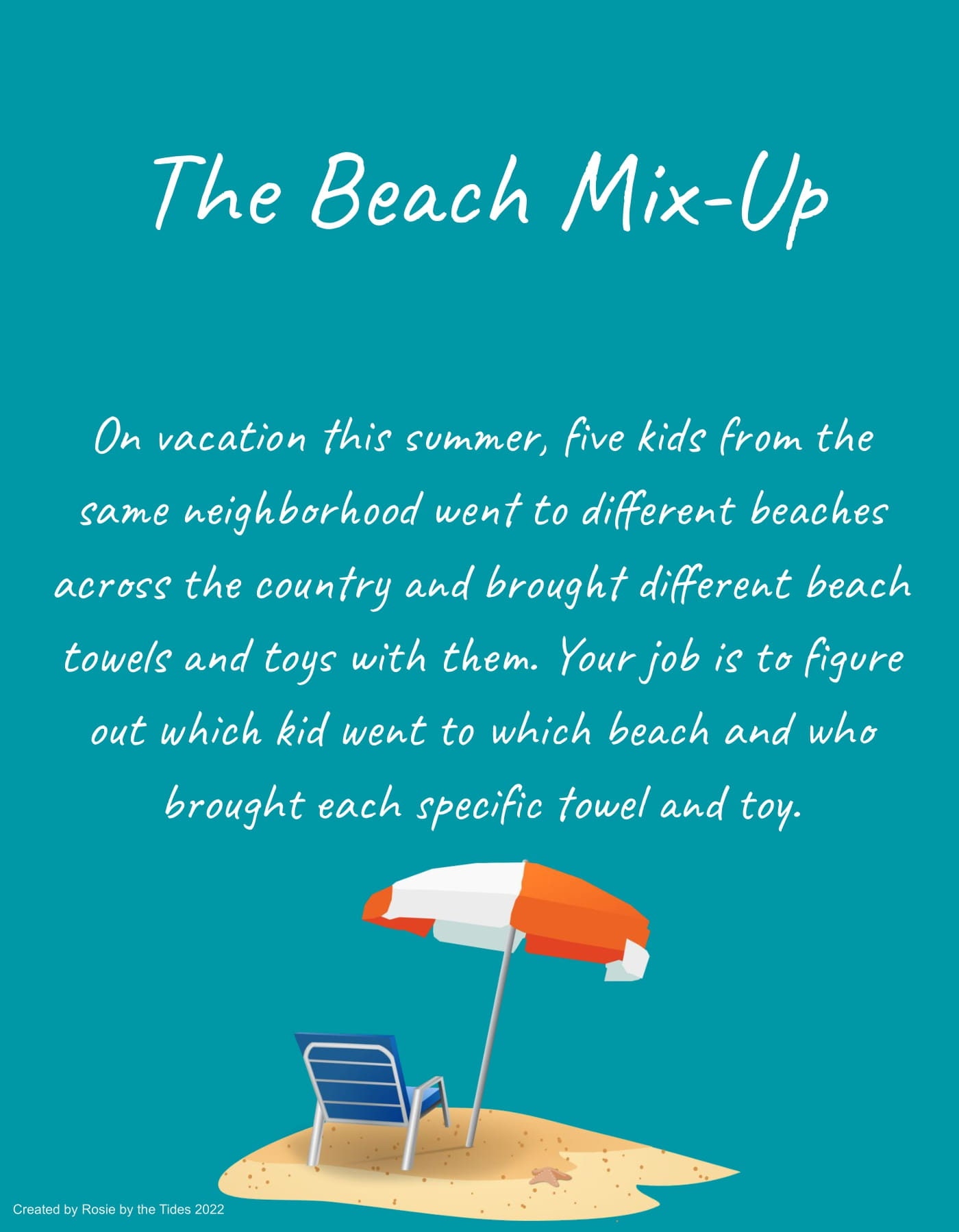 Summer Themed Logic Puzzle - Etsy