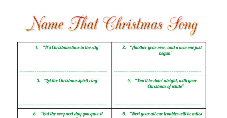 Christmas Party Games: Christmas Logic Puzzle, Trivia, and More! - Etsy
