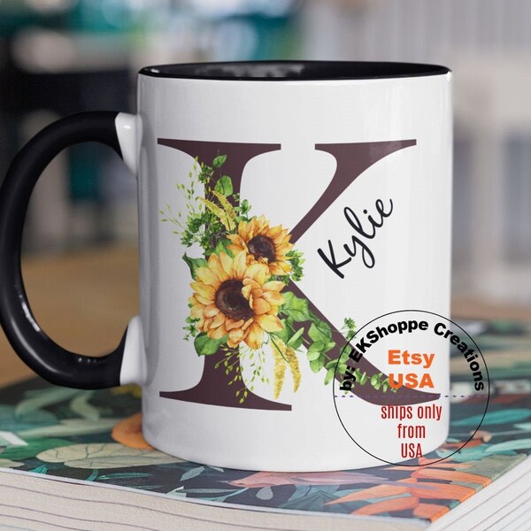 Monogram Coffee Mug - Etsy