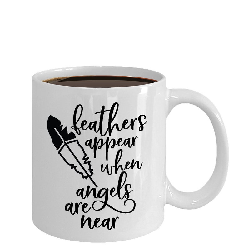 Angel Mug Mug With Saying Novelty Coffee Mug Feathers - Etsy