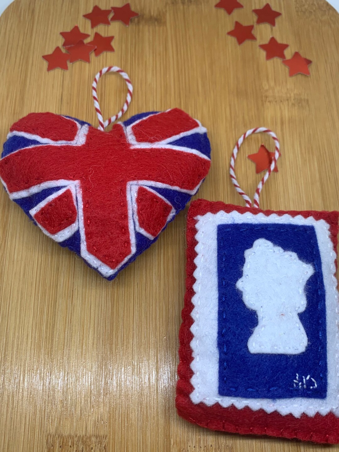 Felt British Themed Ornaments - Etsy