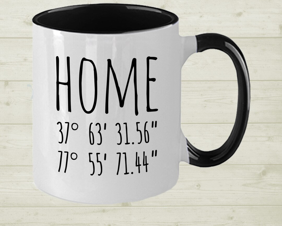 Custom Home Coordinates, Coffee Mug, Latitude Longitude Coordinates ...
