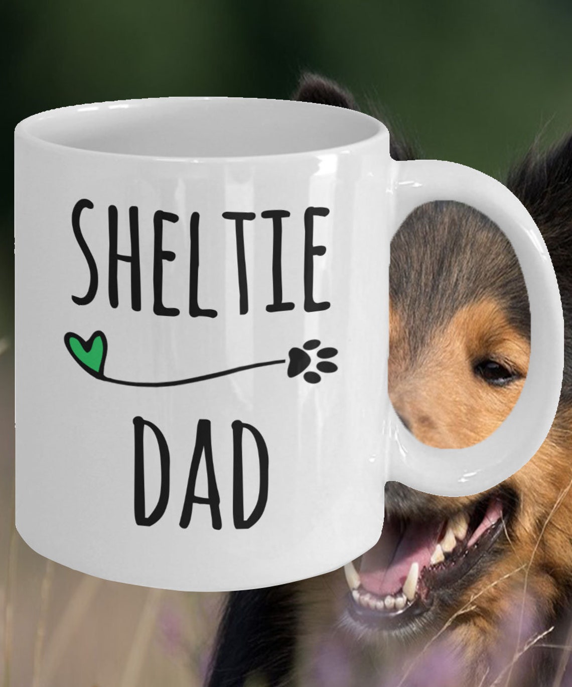 Sheltie Dad Mug Cute Coffee Cup Gift for Shetland Sheepdog | Etsy