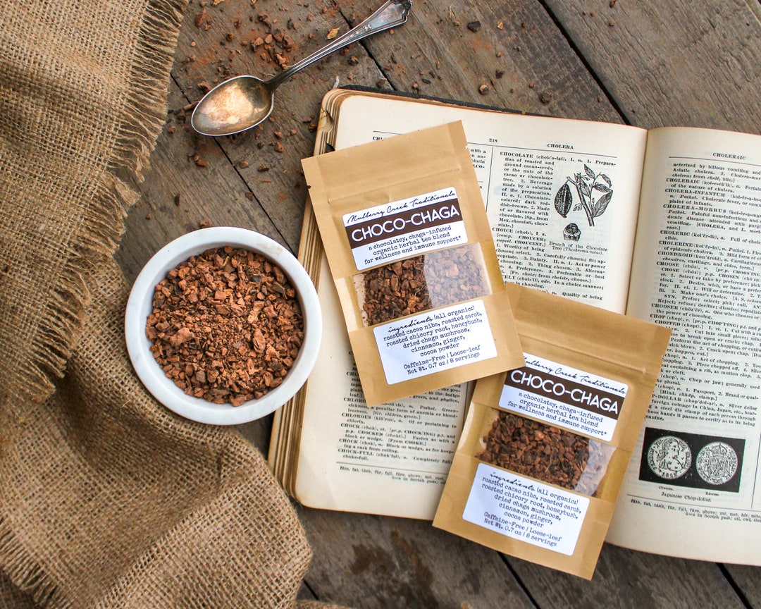 Choco-chaga - Organic Loose-leaf Medicinal Chaga & Chocolate Tea (a ...