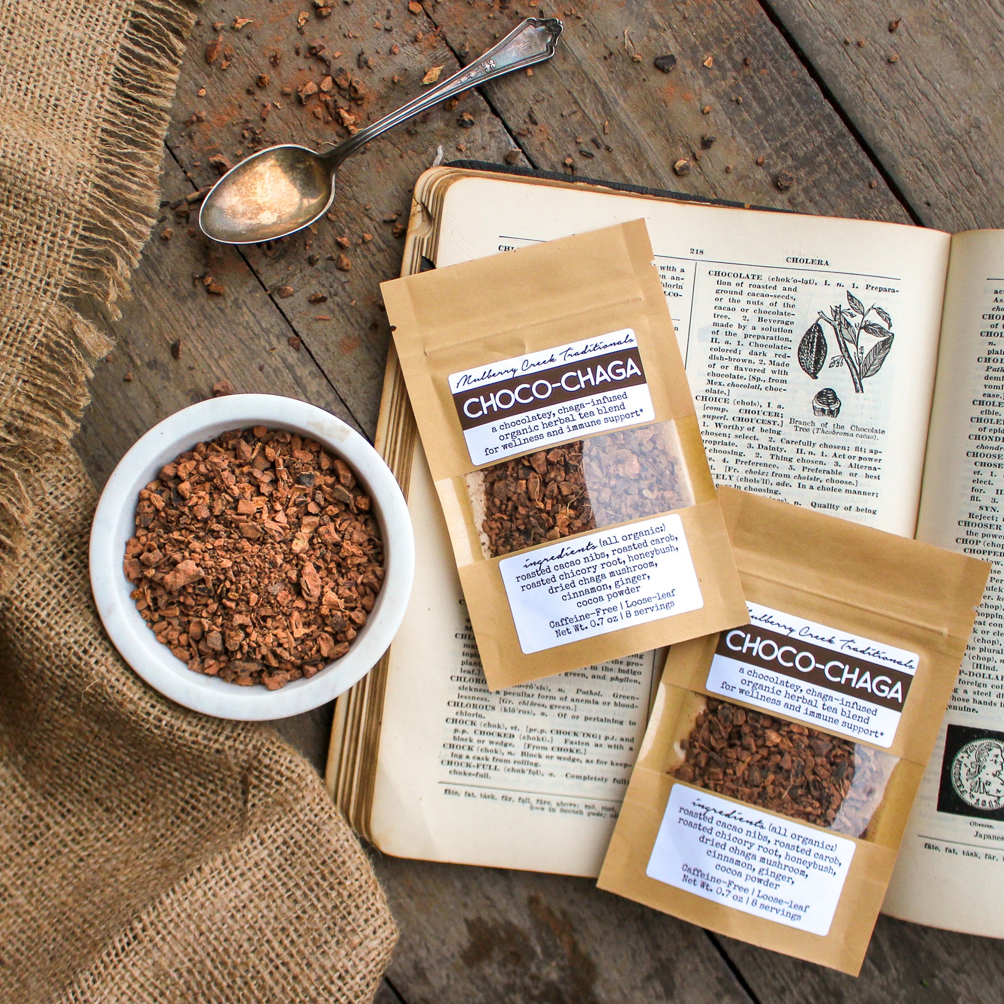 Choco-chaga - Organic Loose-leaf Medicinal Chaga & Chocolate Tea (a ...