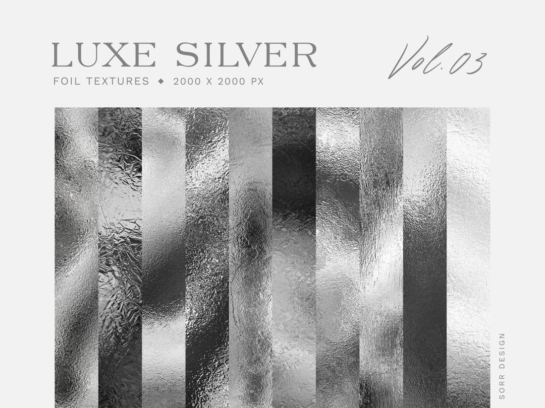 10 Stunning Luxe Silver Textures for Digital Download - High-quality ...