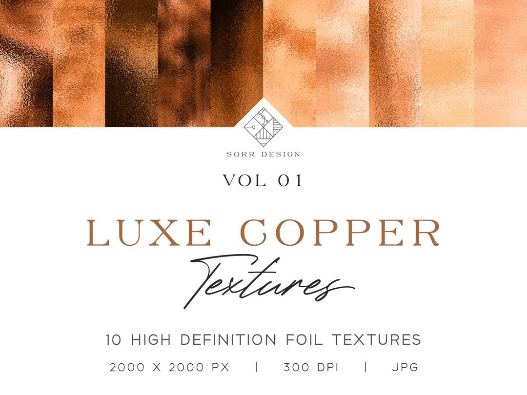 10 Luxe Copper Digital Textures Copper Foil Design - Etsy