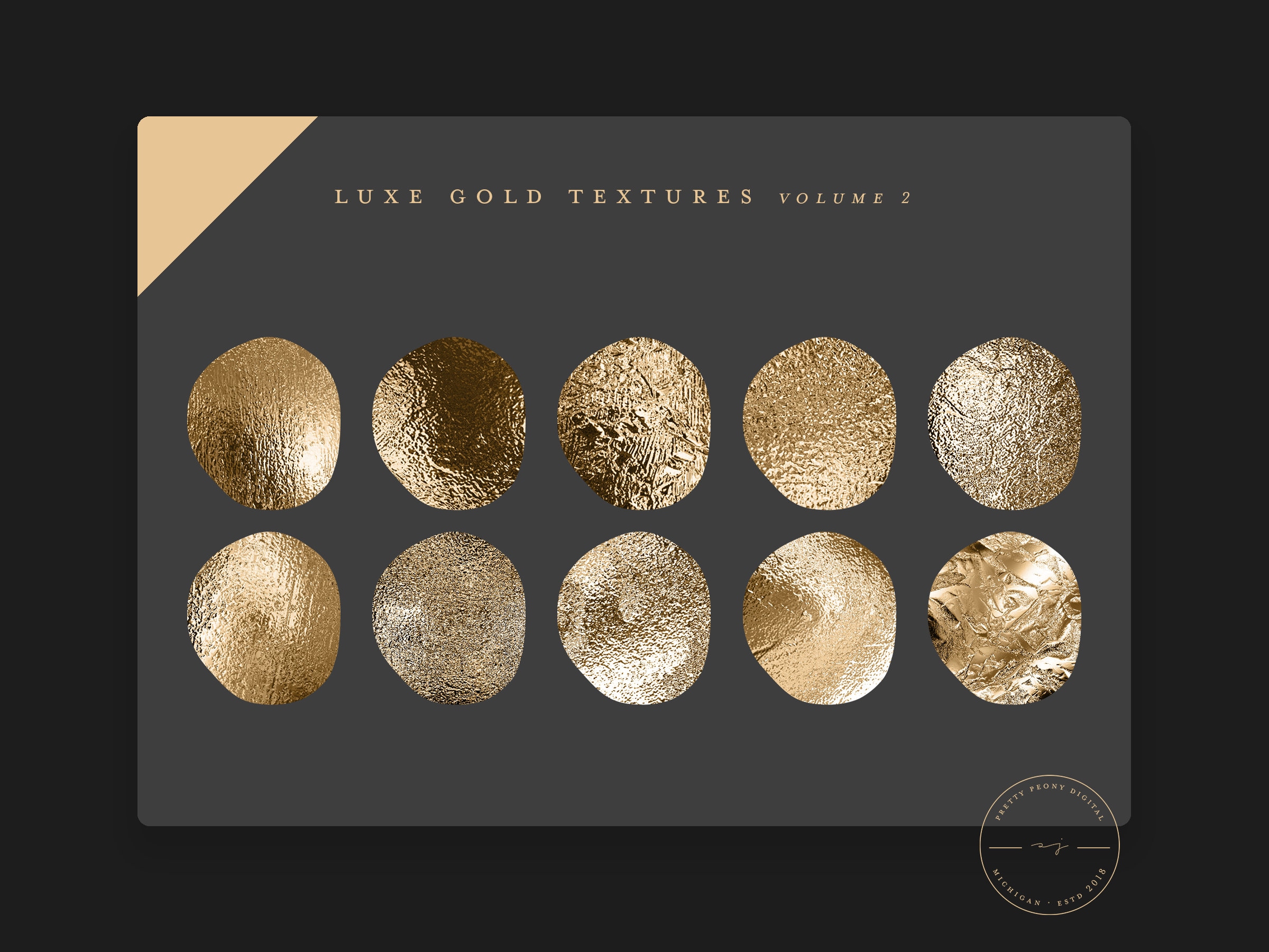 10 Luxe Gold Textures Volume 2 digital textures gold foil | Etsy