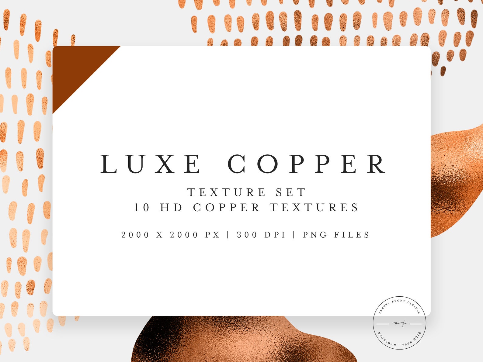 10 Luxe Copper Digital Textures Copper Foil Design | Etsy
