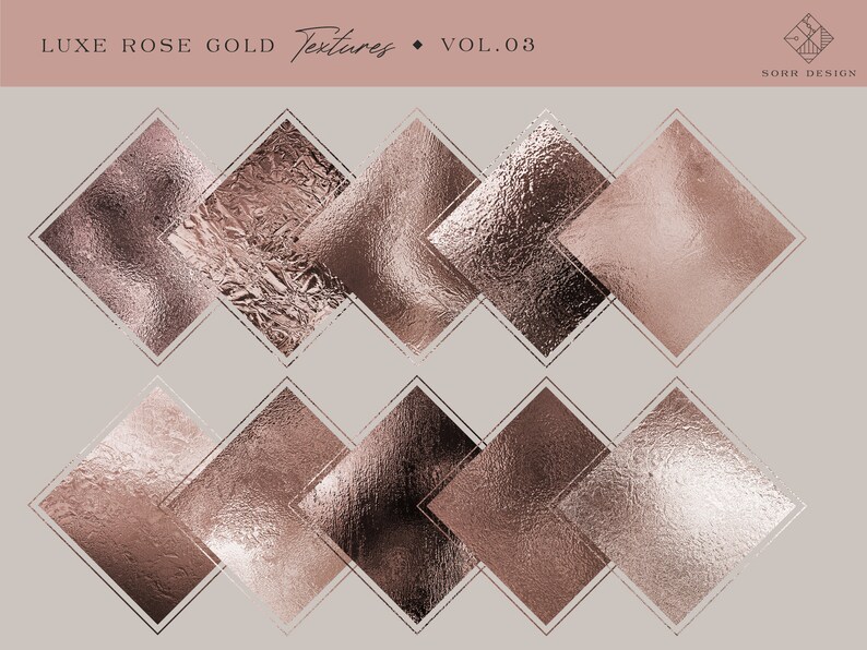 Digital Luxe Rose Gold Textures: 10 High-quality Downloads for - Etsy