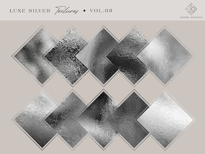 10 Stunning Luxe Silver Textures for Digital Download - Etsy