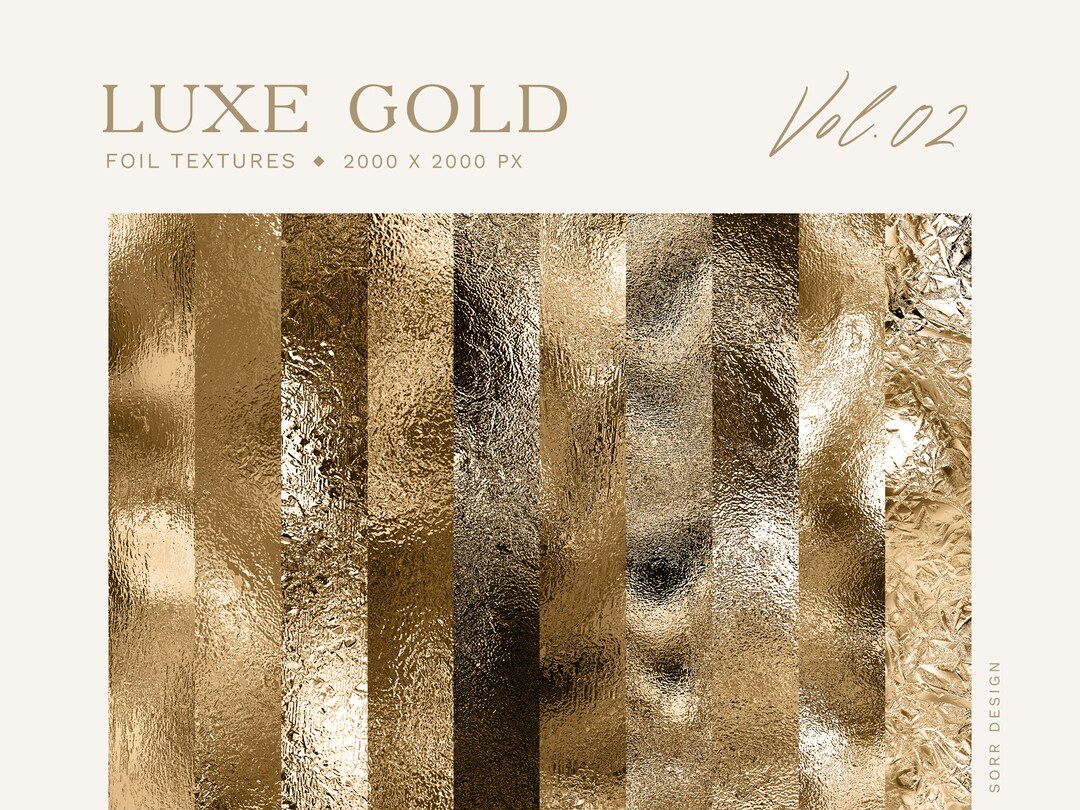 10 Luxe Gold Textures Volume 2, Digital Textures, Gold Foil, Abstract ...