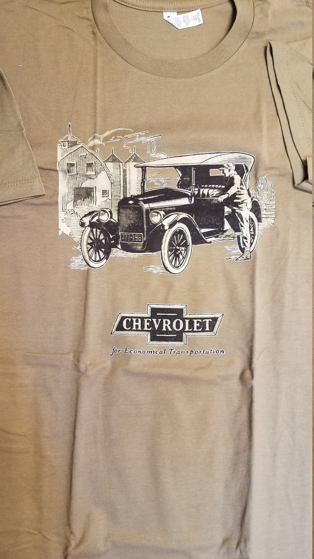 Men's Short Sleeve Khaki Vintage Chevrolet T-shirt Tee New L XL 2X - Etsy