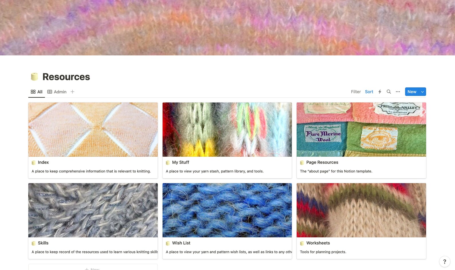 Knitting Project Management Notion Template - Etsy
