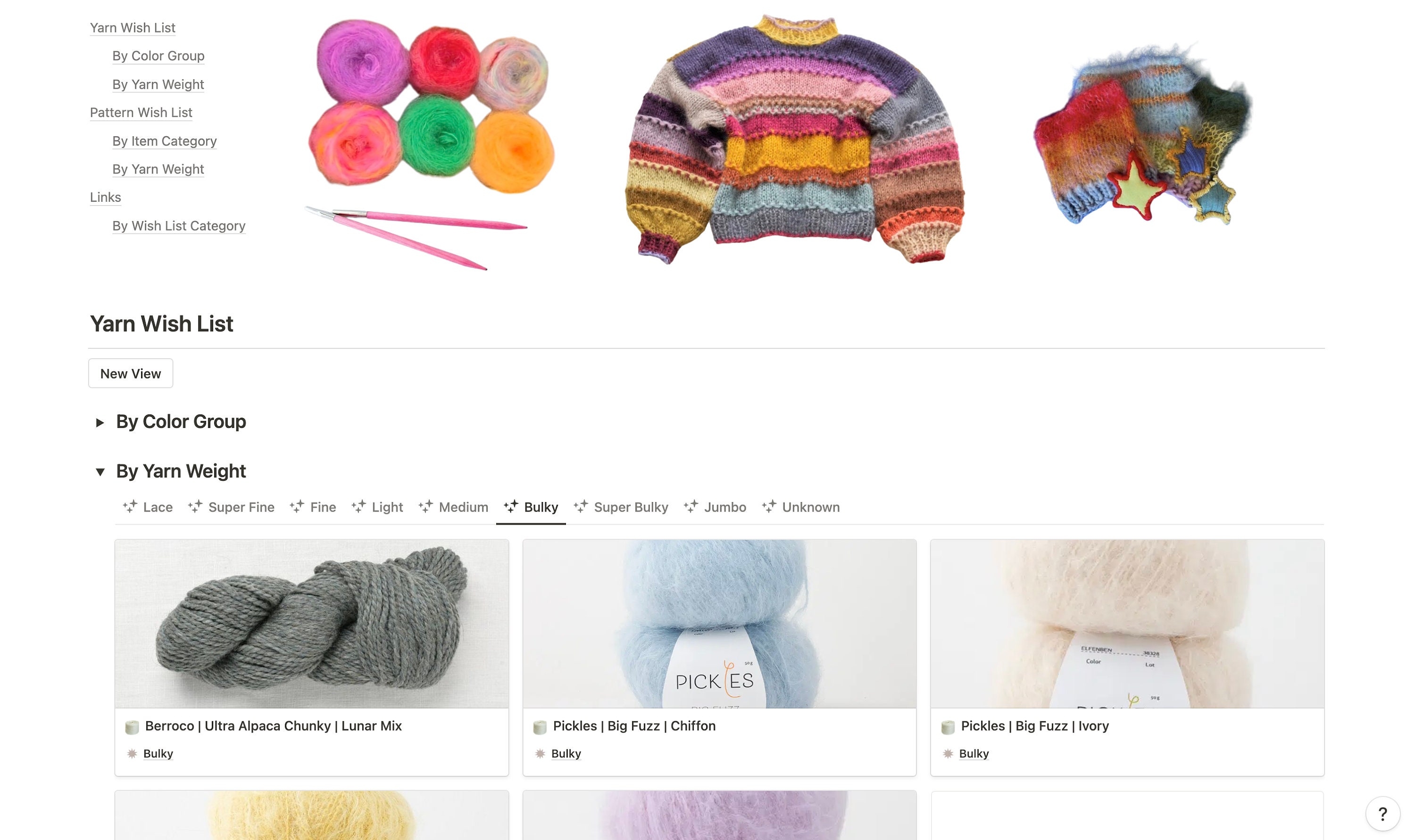 Knitting Project Management Notion Template - Etsy