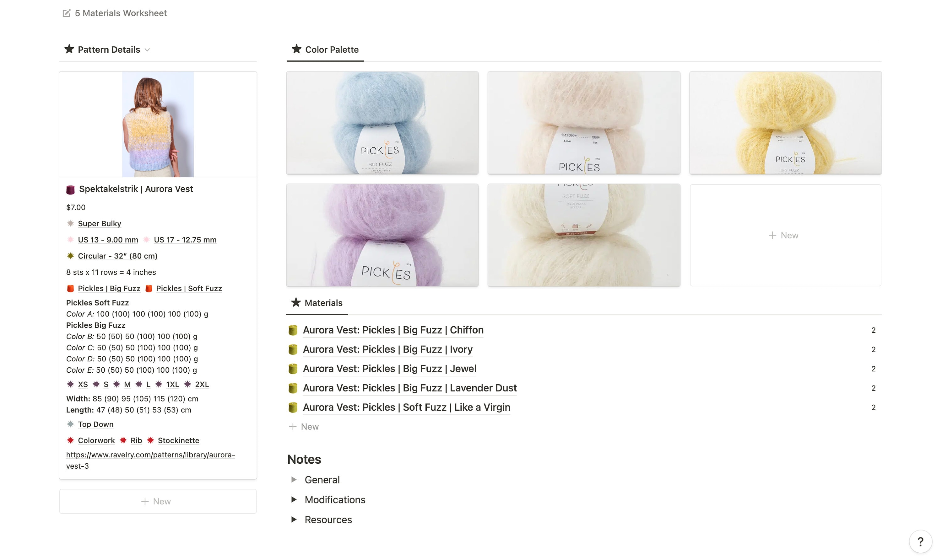 Knitting Project Management Notion Template - Etsy