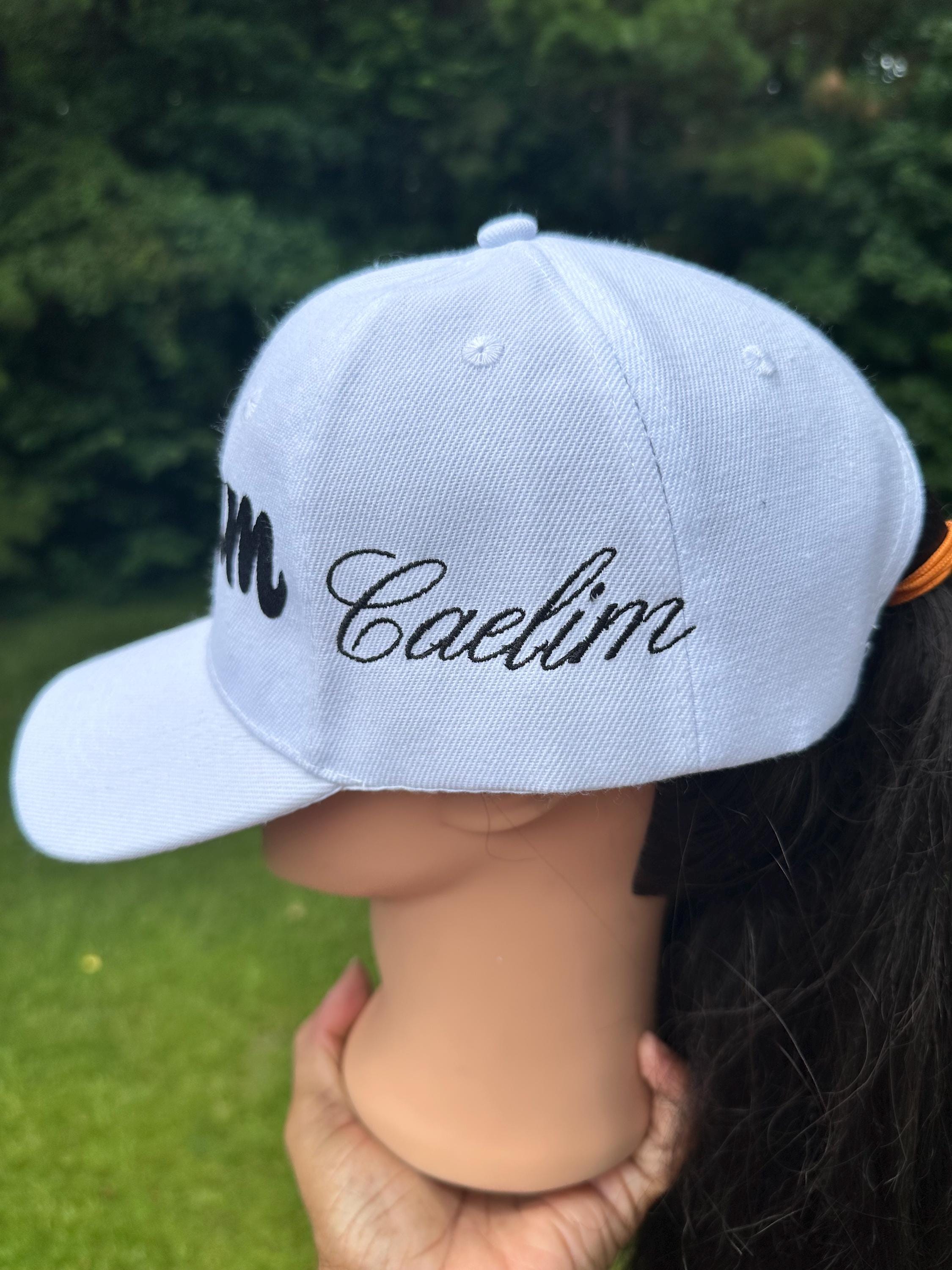 Custom Embroidered Baseball Cap: Personalized Name, Velcro Closure - Etsy