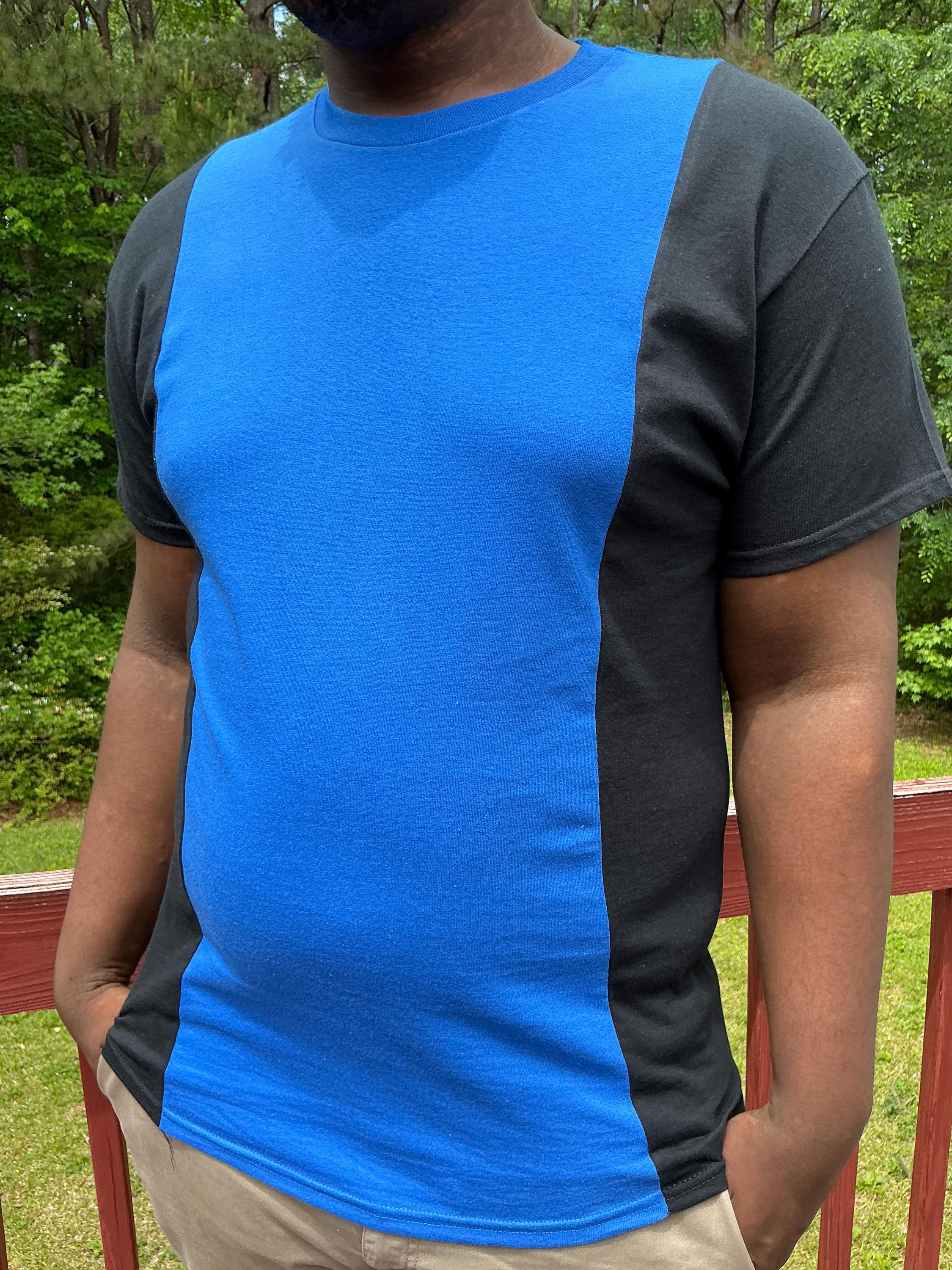 Unisex Two Tone T-shirt: Split Color Block Cotton Tee - Etsy