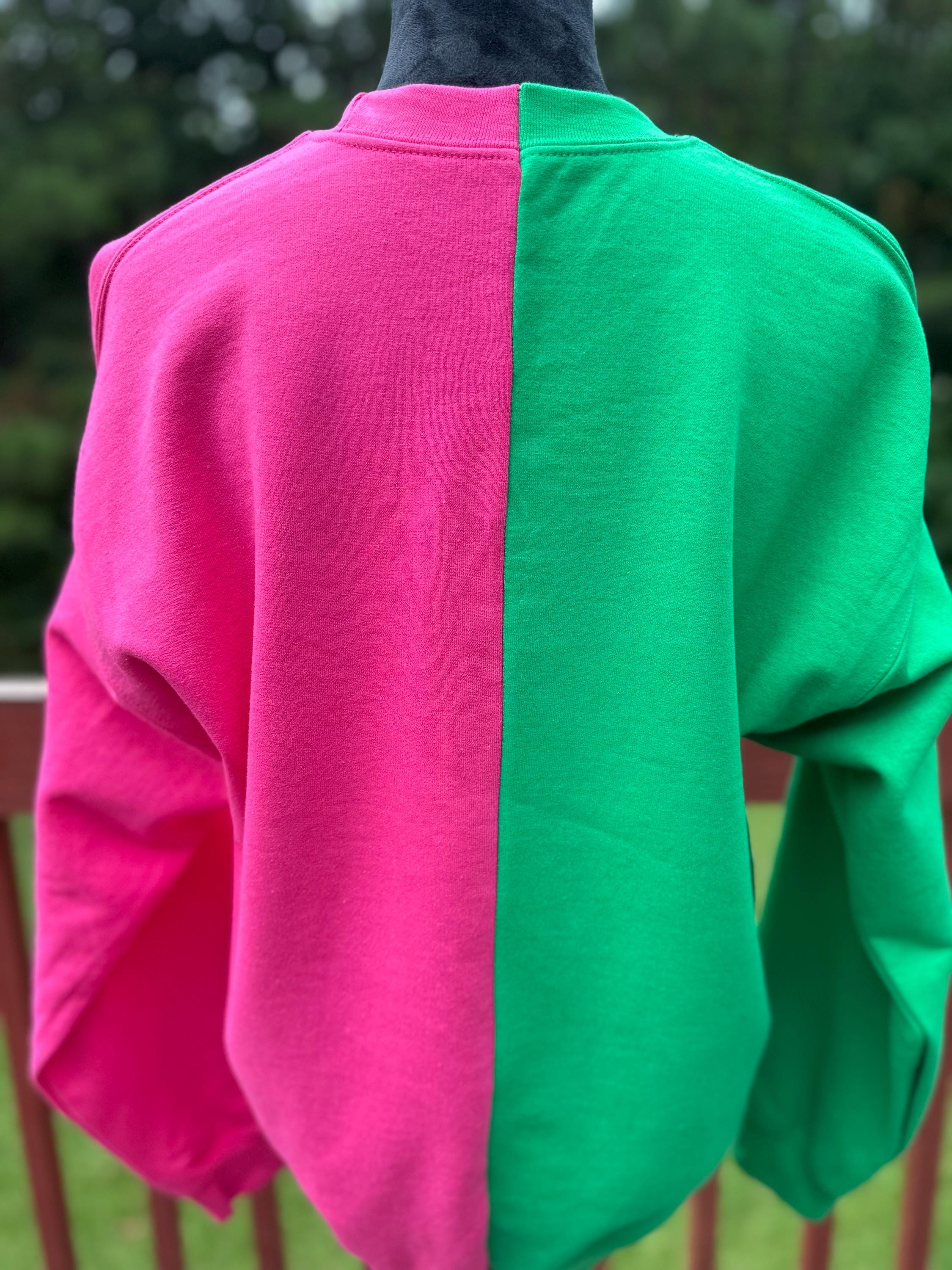 Blank Two Tone Sweatshirt, Split 2 Tone Sweatshirt, Two Tone Sweatshirt ...