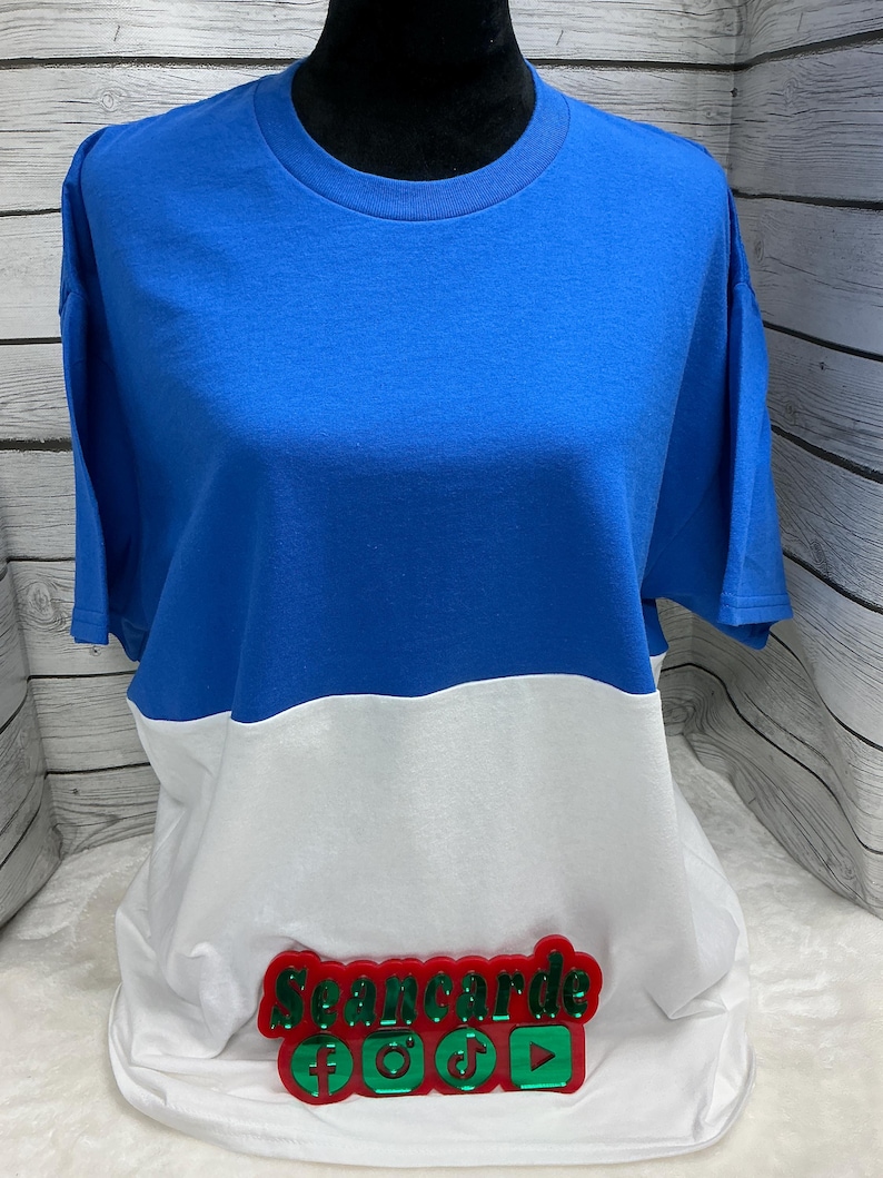 Unisex Two Tone T-shirt: Split Color Block Cotton Tee - Etsy