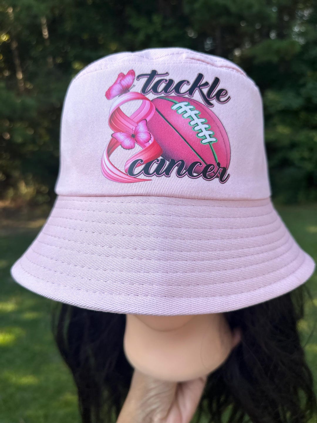 Custom Embroidered Bucket Hat: Breast Cancer Awareness - Etsy