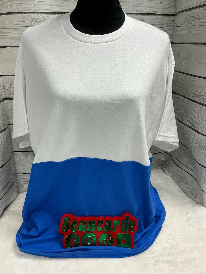 Unisex Two Tone T-shirt: Split Color Block Cotton Tee - Etsy