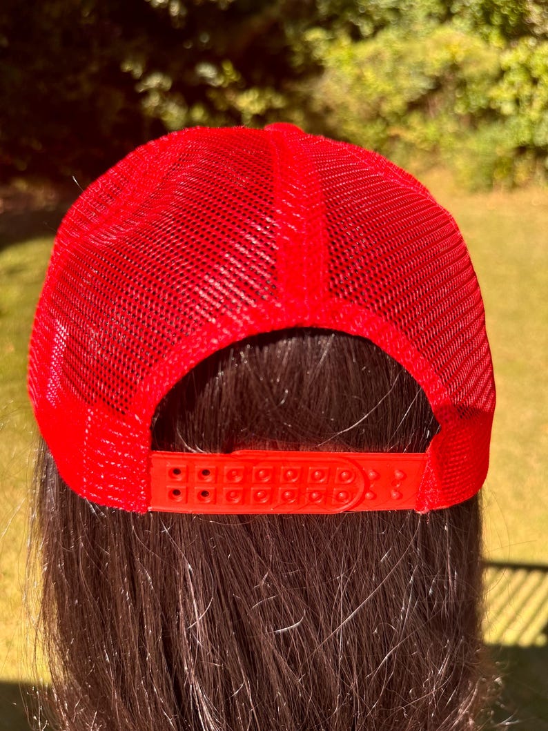 Custom Embroidered Trucker Hat: Red Chenille "boss" Patch - Etsy