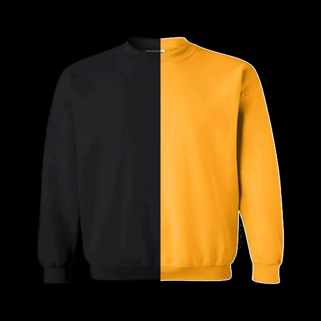 Blank Two Tone Sweatshirt, Split Sweatshirt, 2 Tone Sweatshirt, Two ...