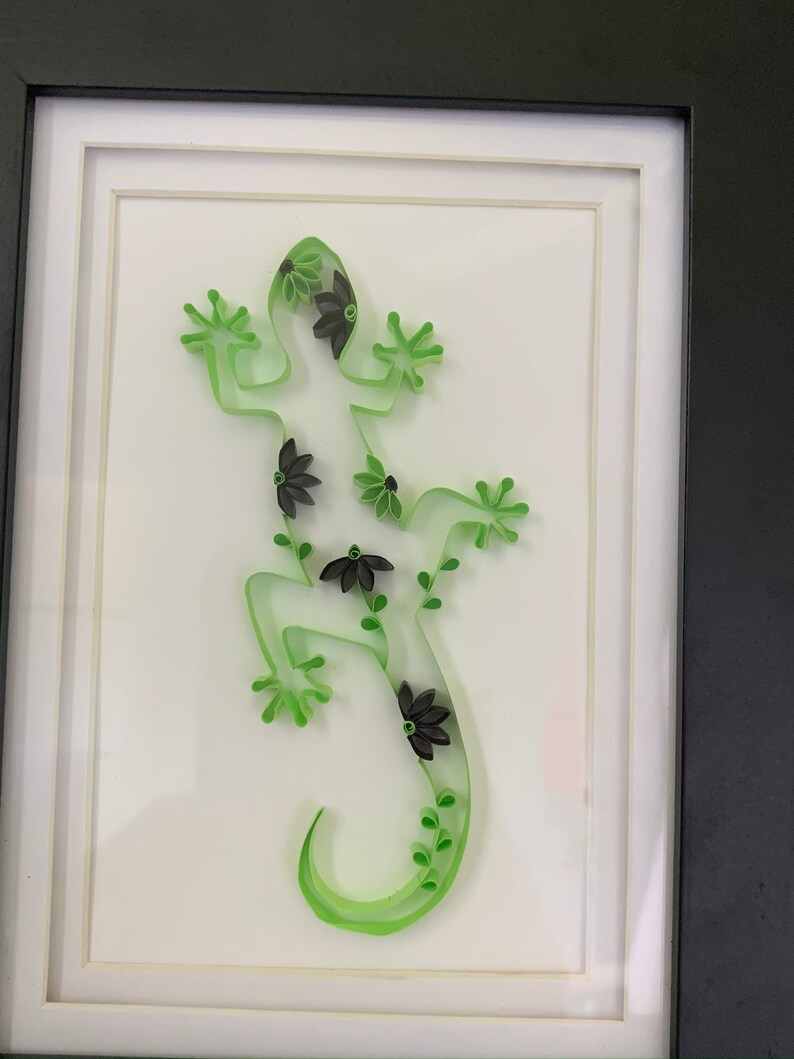 Flower Lizard, Flower Gecko, Quilled Paper Flowers, Beach Art, Birthday ...