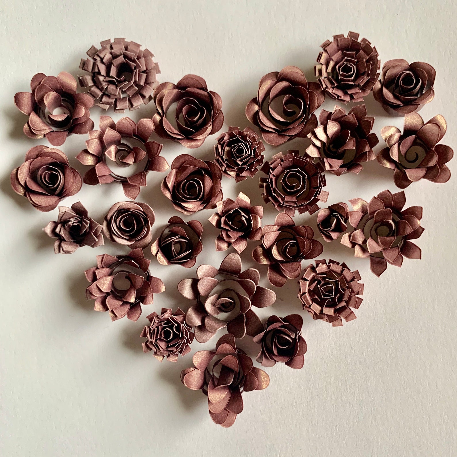 Pearlescent Purple Flower Heart Framed Heart Art Love - Etsy