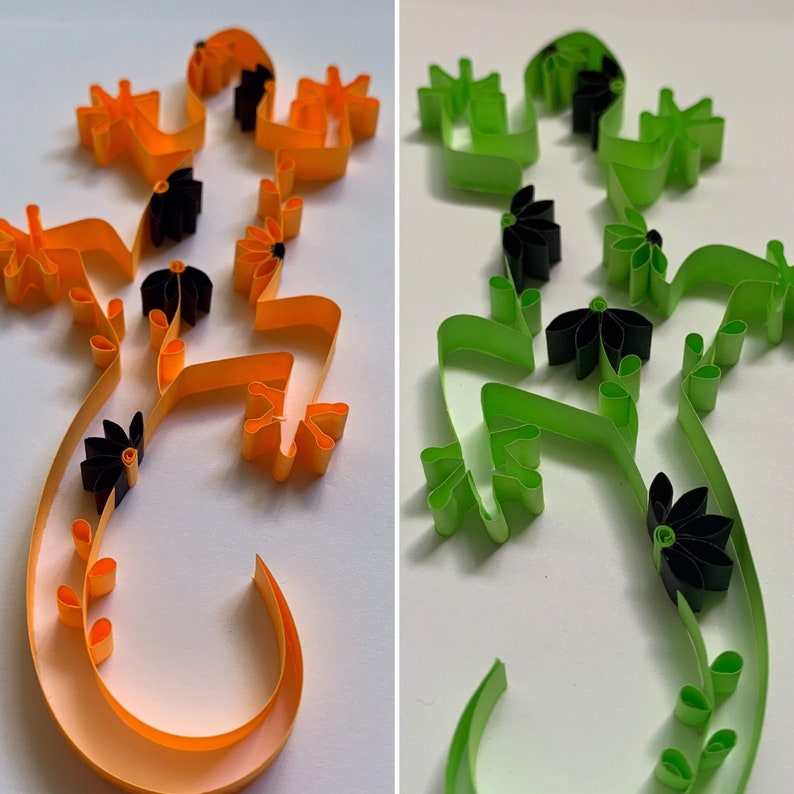 Flower Lizard, Flower Gecko, Quilled Paper Flowers, Beach Art, Birthday ...