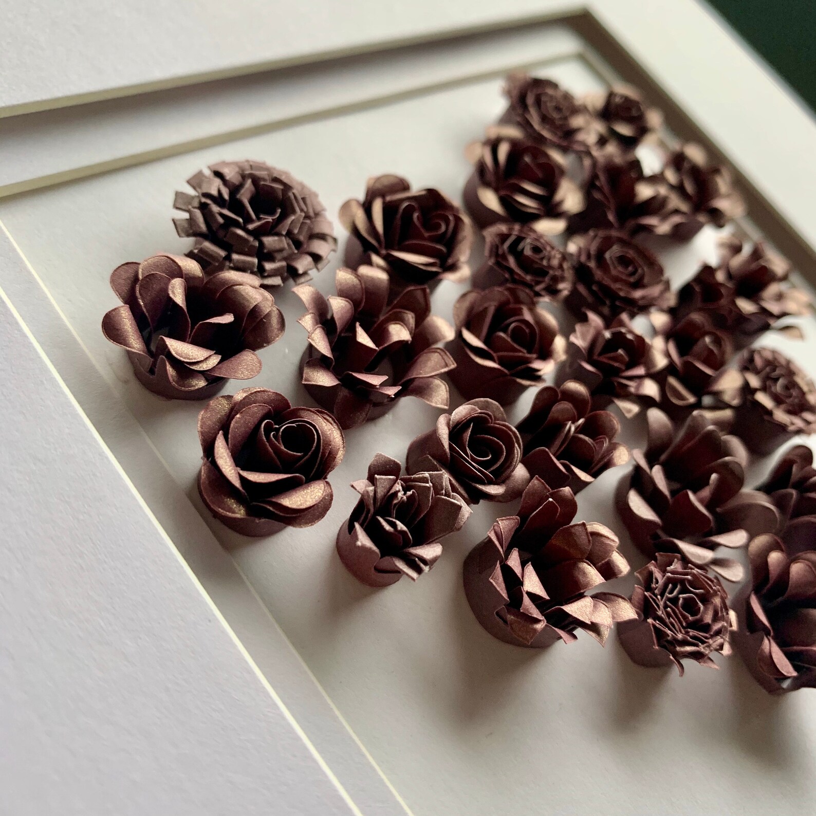 Pearlescent Purple Flower Heart Framed Heart Art Love - Etsy