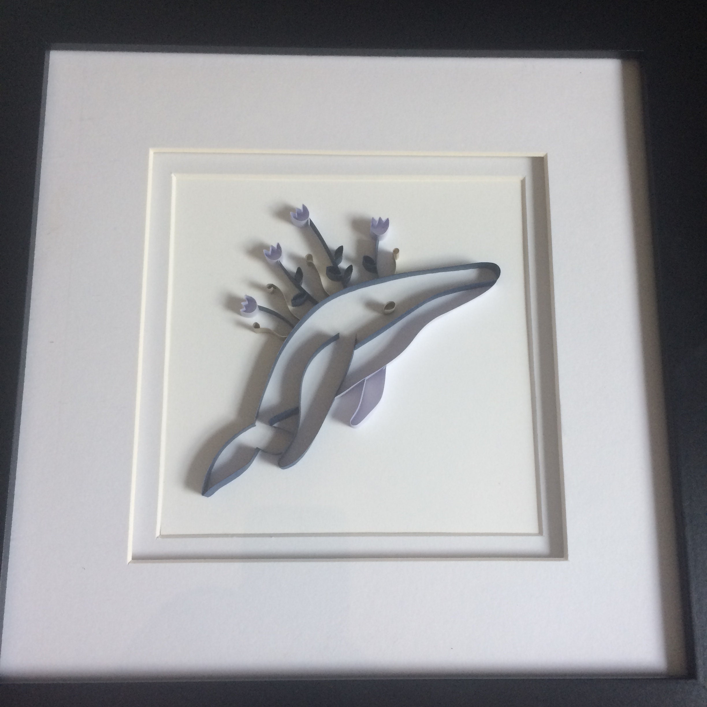 Flower Whale Quilled Paper Flowers Beach Art Birthday Gift - Etsy