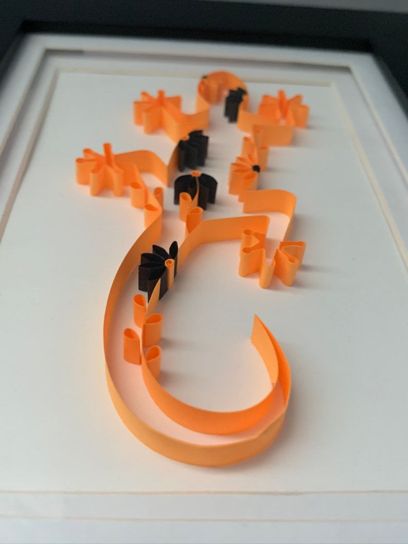 Flower Lizard, Flower Gecko, Quilled Paper Flowers, Beach Art, Birthday ...