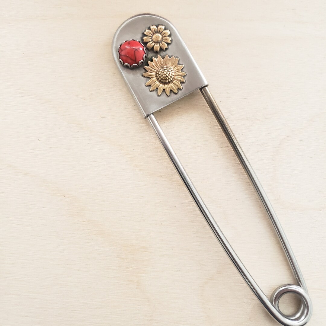 Jumbo Safety Pin Keychain - Etsy