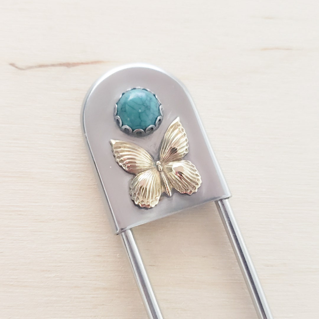 Jumbo Safety Pin Keychain - Etsy