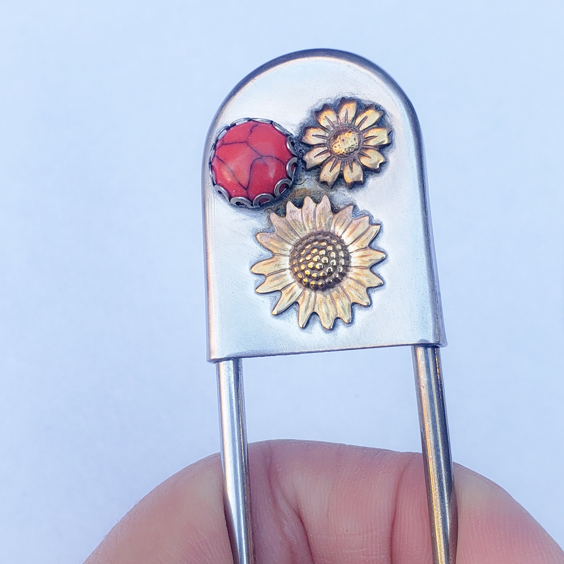 Jumbo Safety Pin Keychain - Etsy